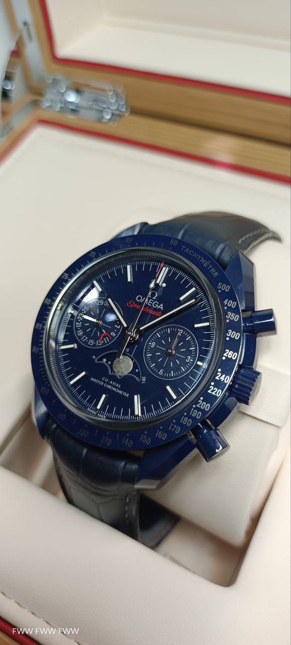 ( Sold )EGA SPEEDMASTER BLUE SIDE OF THE MOON FULL SET BRAND NEW – FWW ...