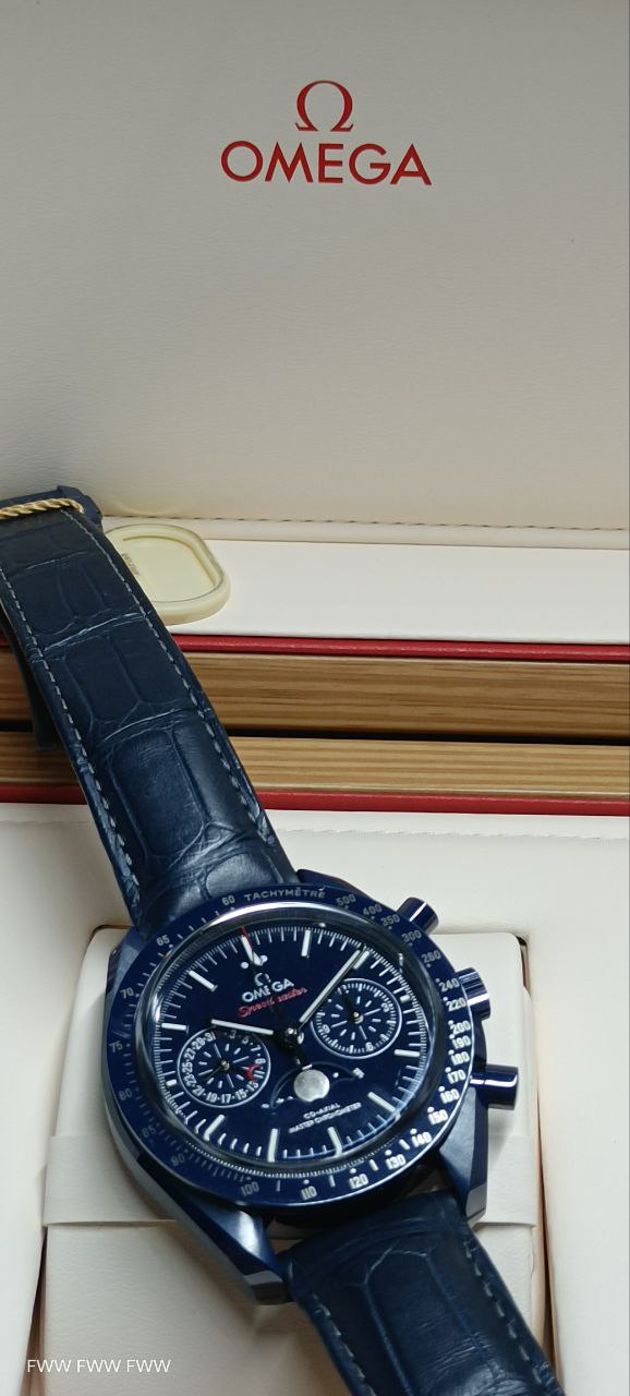 ( Sold )EGA SPEEDMASTER BLUE SIDE OF THE MOON FULL SET BRAND NEW – FWW ...