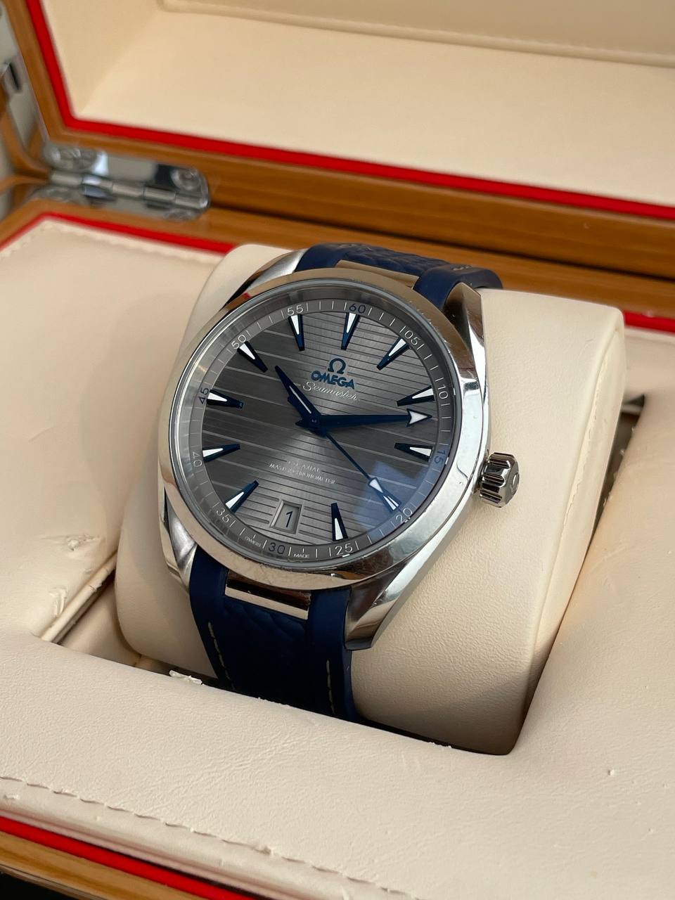 ( Sold )OMEGA SEAMASTER AQUA TERRA TEAK GREY DIAL FULL SET Preloved ...