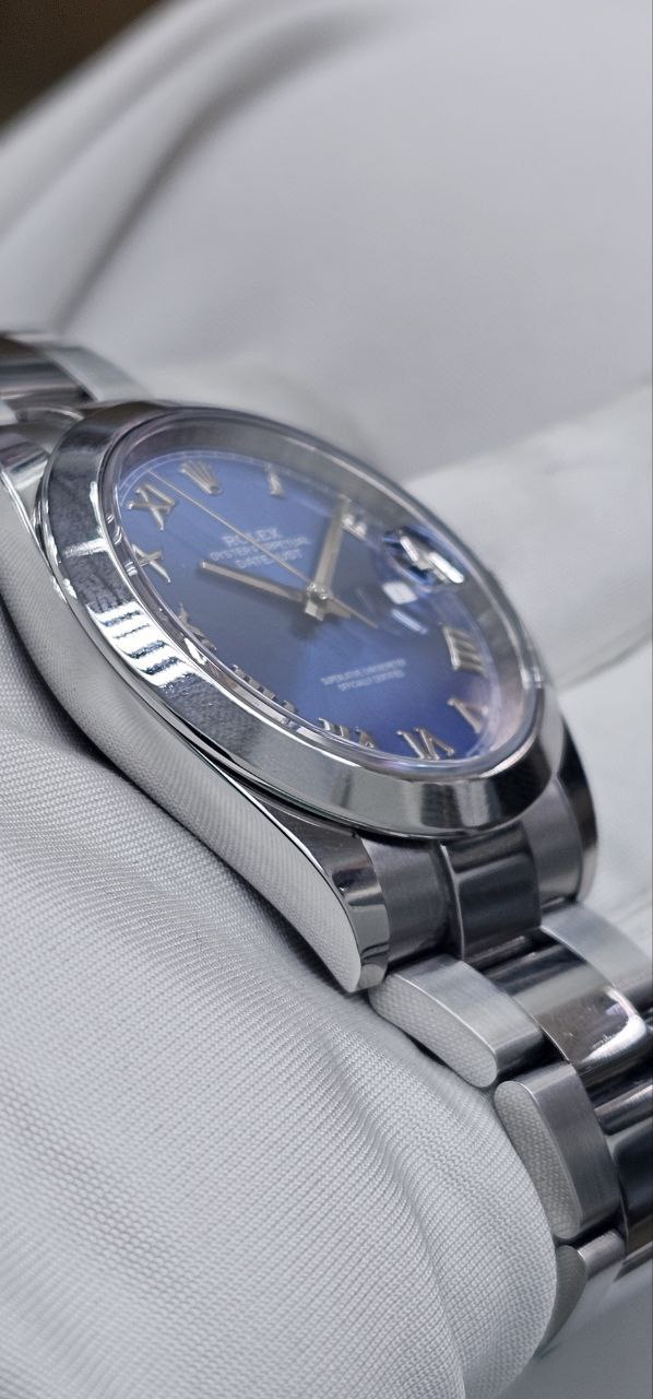 ( Sold )Rolex 41mm Blue Datejust Sun Burst Blue dial Roman numerals ...