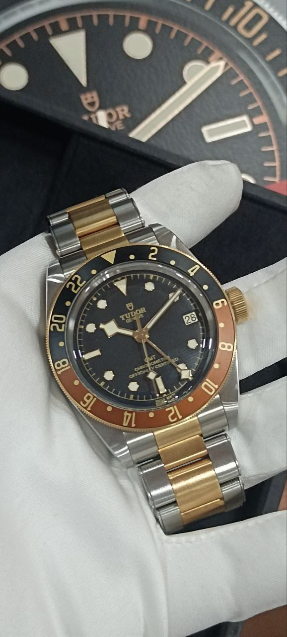 Tudor Black GMT Half gold Root beer 41mm 79833MN Caliber MT5652 COSC ...